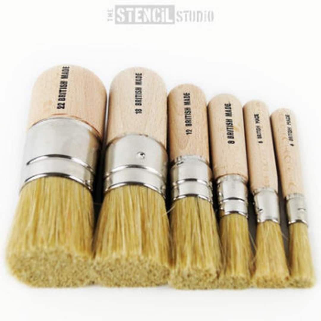 Stencil Brush Various Sizes Made in UK Natural Bristle Brushes From the ...