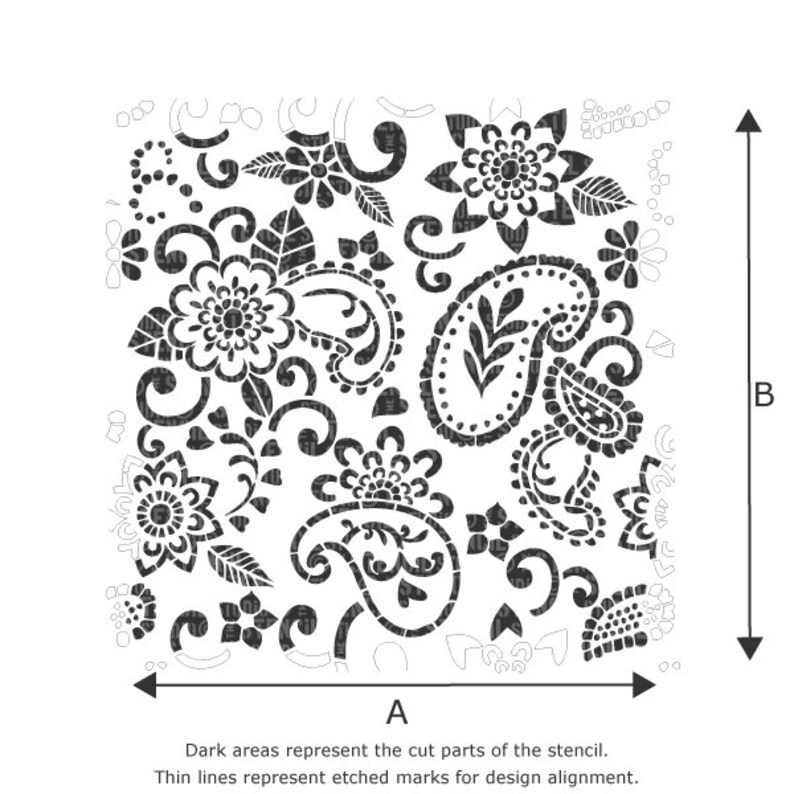 Paisley Repeat Stencil Stencils for Walls Pattern Stencils - Etsy