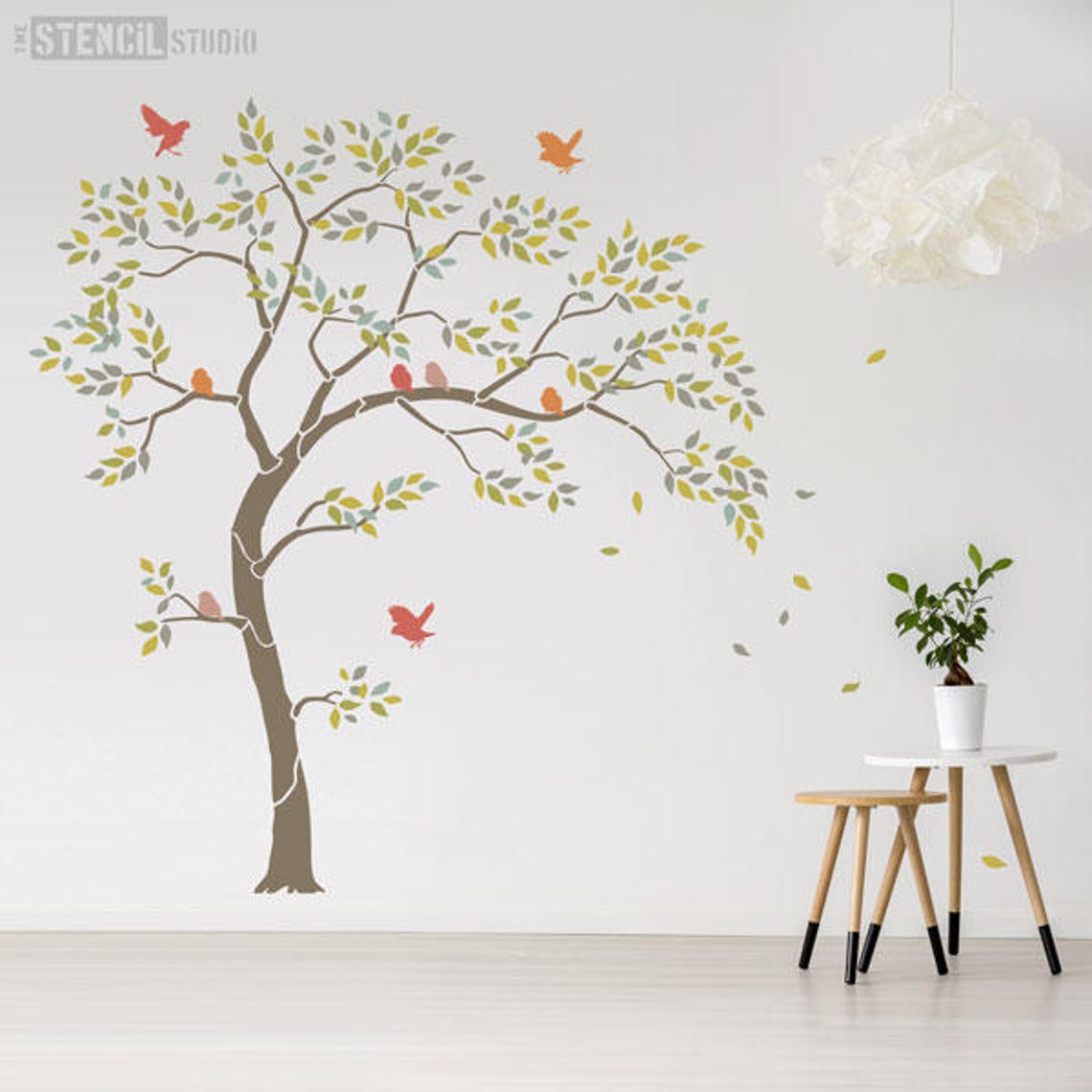 Tree Stencil Pack Large Tree Stencils Wall Stencils Wall - Etsy