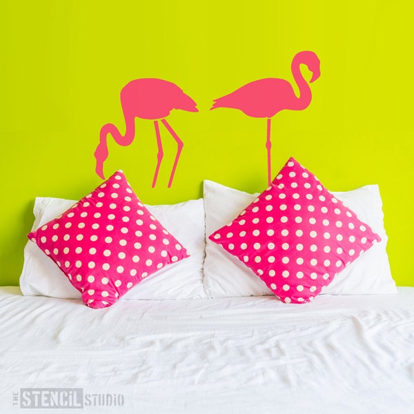 Flamingoes Stencil From the Stencil Studio. Reusable Stencils for Home ...