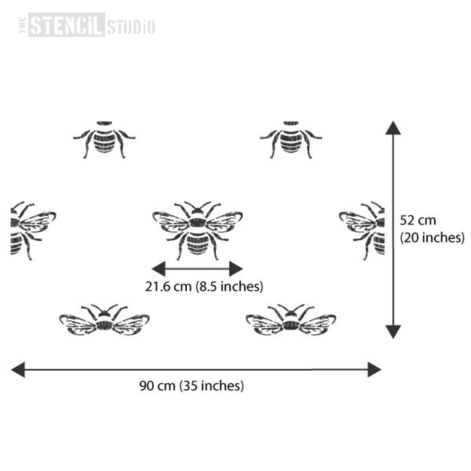 Bee Repeat Stencil - Bees Stencils - Insect Stencils - Reusable ...