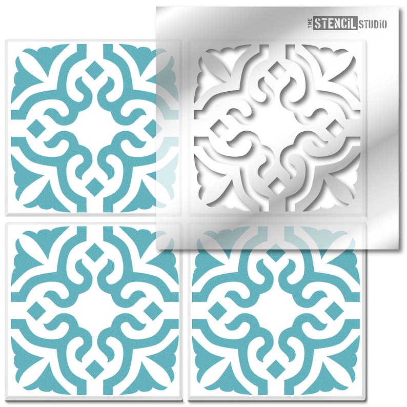 BAGPATH TILE STENCIL - Traditional Tile Stencil - Stencils for Tiles ...