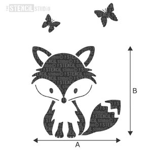 Foxes Stencil - Fox Stencil Set of 2 - Fox Nursery Decor Stencils ...