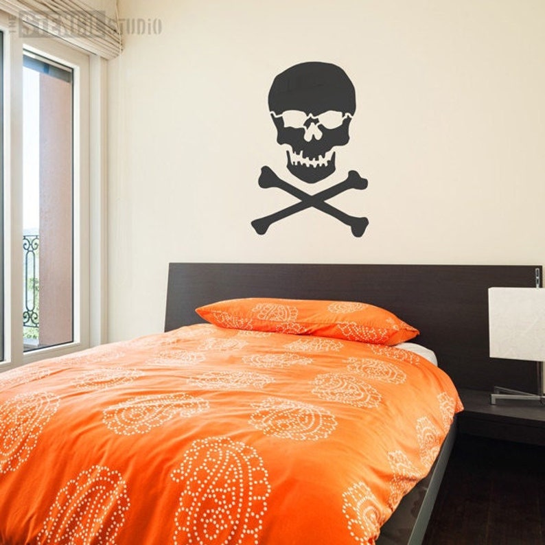 Skull & Crossbones Stencil From the Stencil Studio. Reusable - Etsy