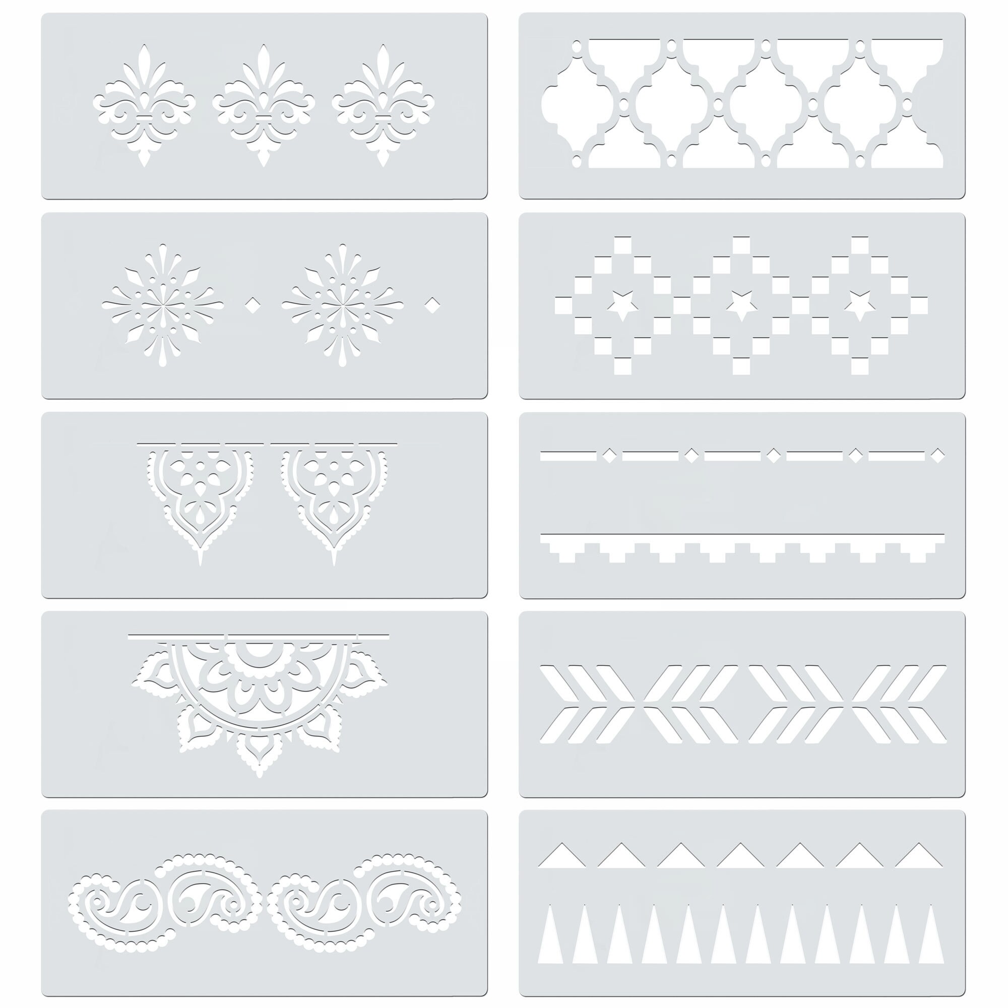 Patterns Set of 10 Stencil Minis From the Stencil Studio. - Etsy UK