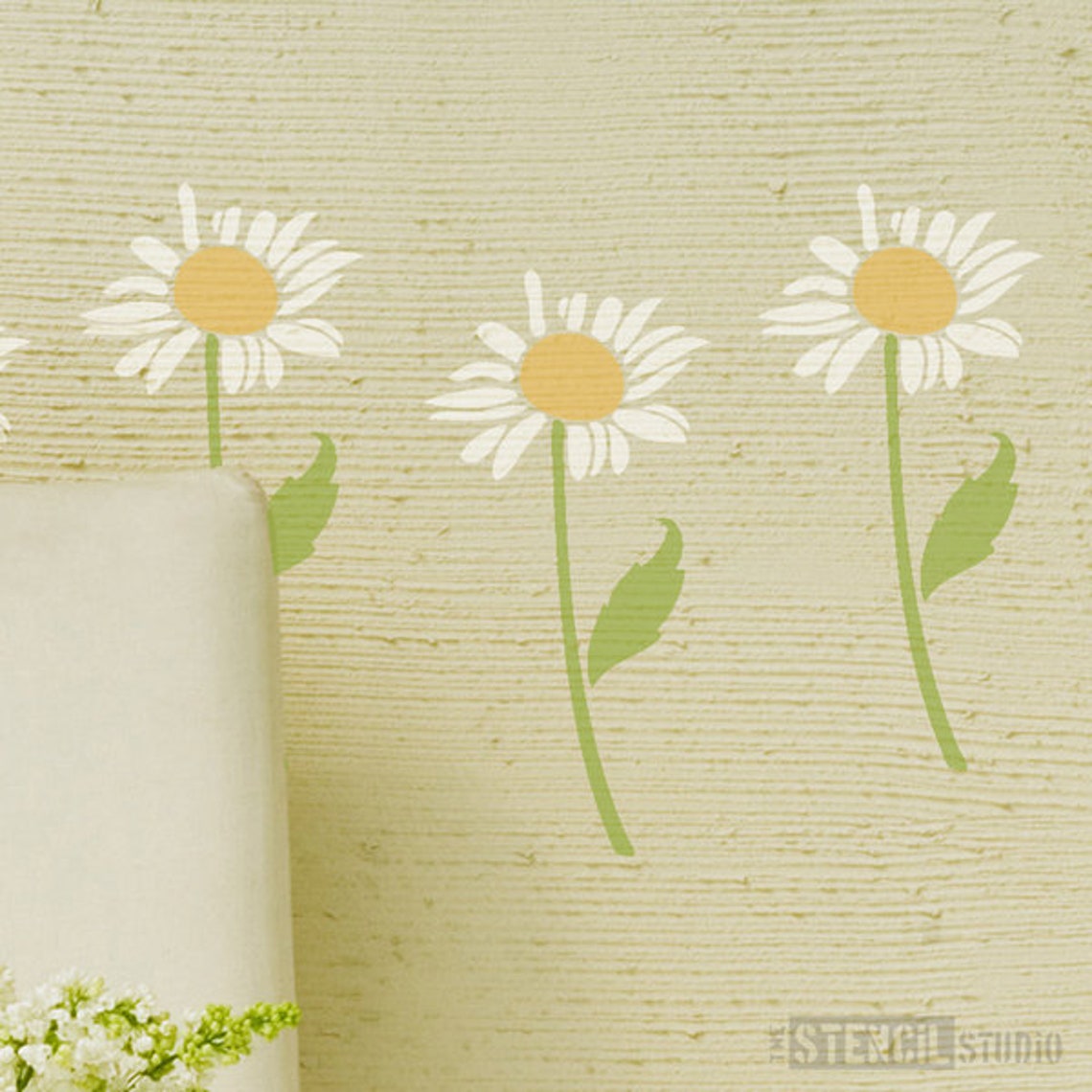 Daisy Stem Stencil From the Stencil Studio. Floral Stencils. - Etsy