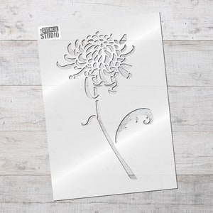 Chrysanthemum Stencil - Floral Stencils for Walls - Flower Stencil ...