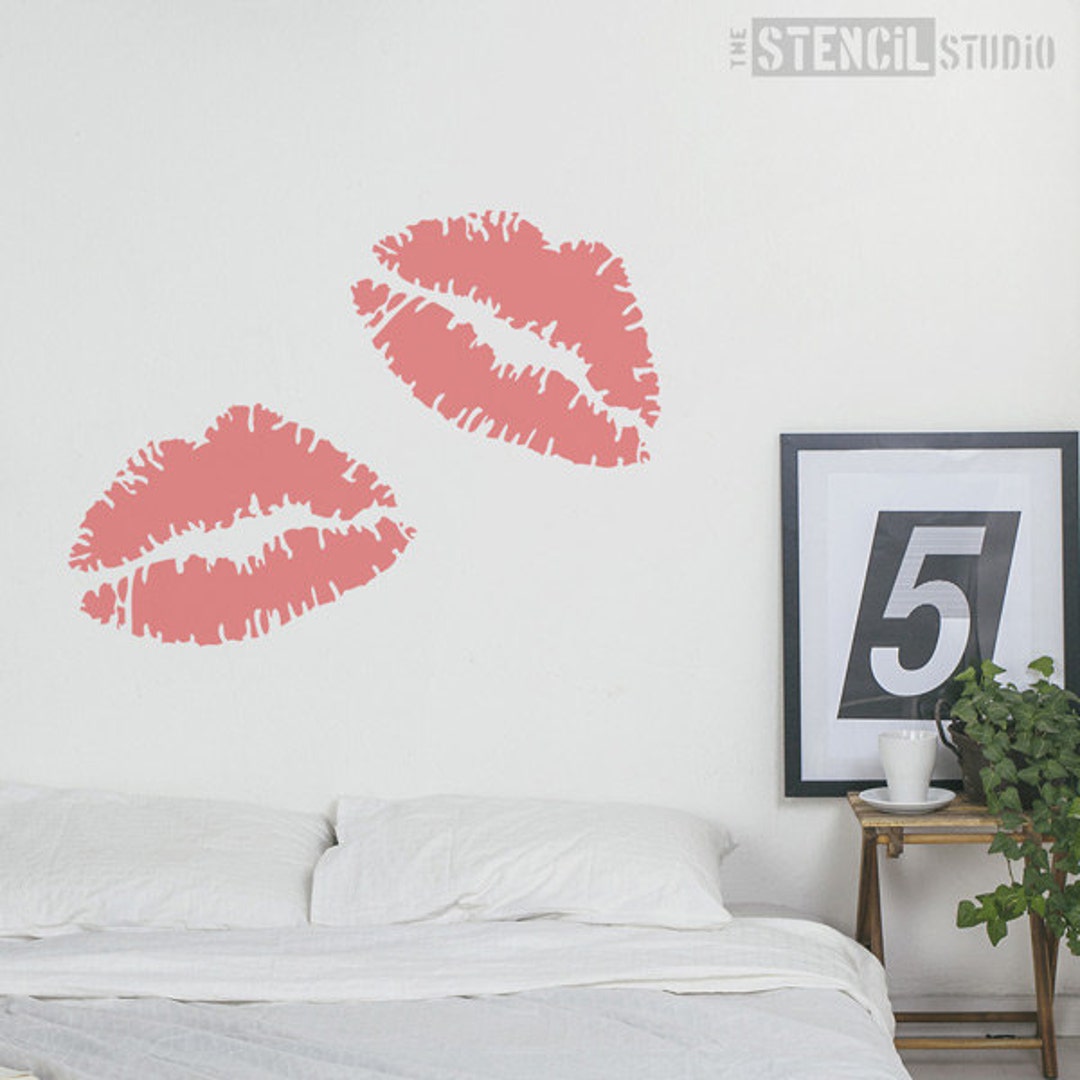 Lips Stencil From the Stencil Studio. Reusable Stencils for Home Decor ...