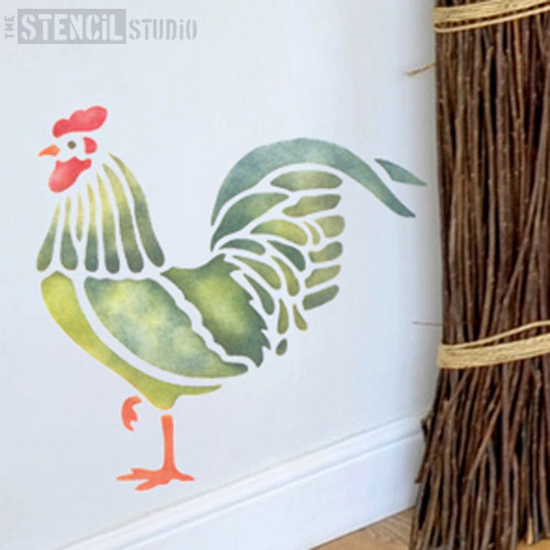 Cockerel Stencil - Bird Stencils - Farmyard Stencils - the Stencil ...