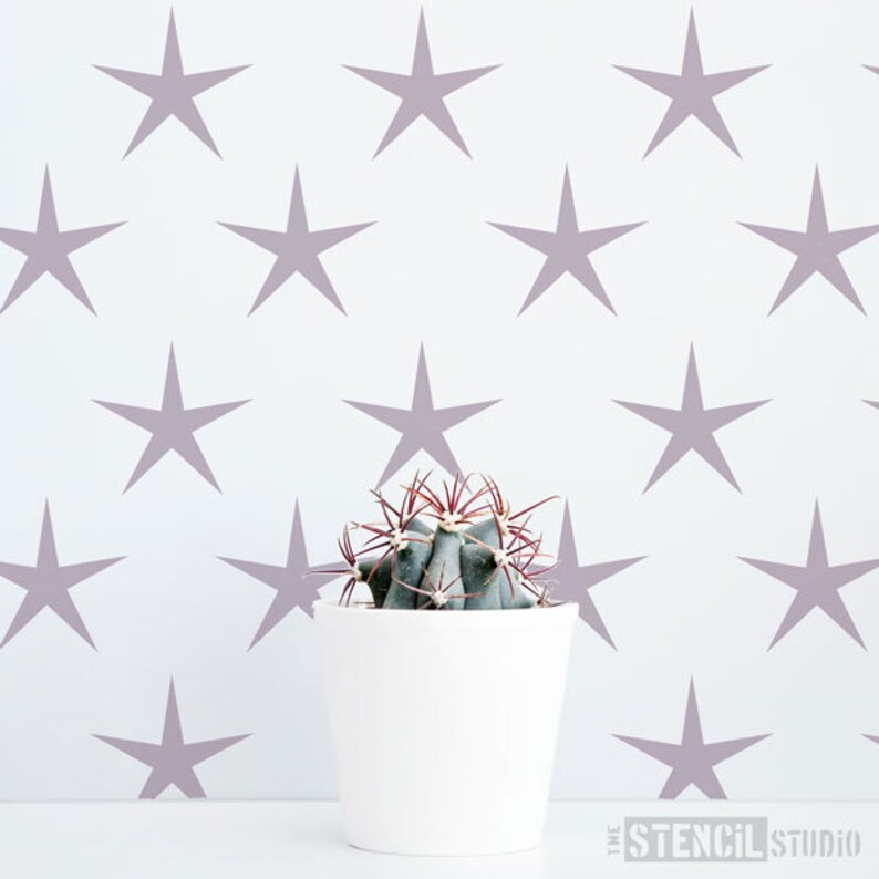 Star Power Pattern Stencil From the Stencil Studio. Reusable Home Decor ...