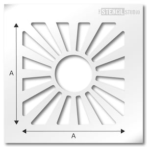 Sunburst Tile Stencil - Sun Motif Tile Stencil - Stencils for Tiles ...