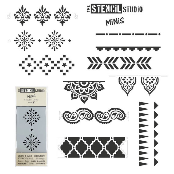 Patterns Set of 10 Stencil Minis From the Stencil Studio. - Etsy