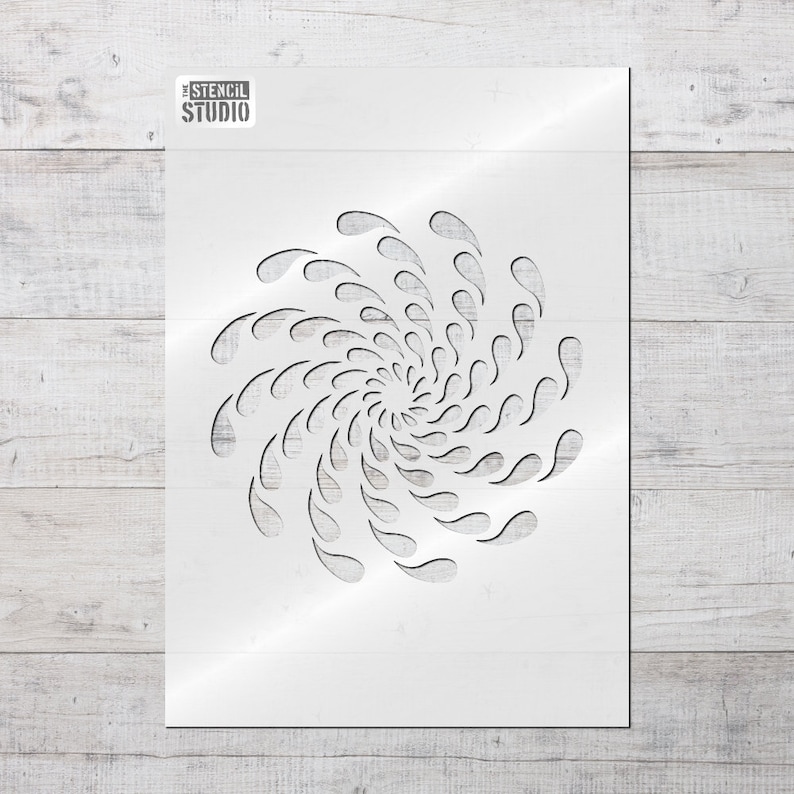 Petal Vortex Stencil From the Stencil Studio. Reusable | Etsy