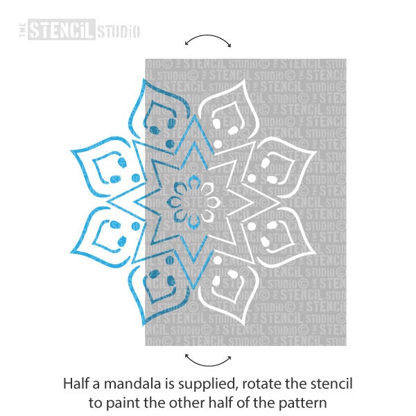Mandala Stencil - Mandi Mandala Stencil - Indian Inspired Stencil ...