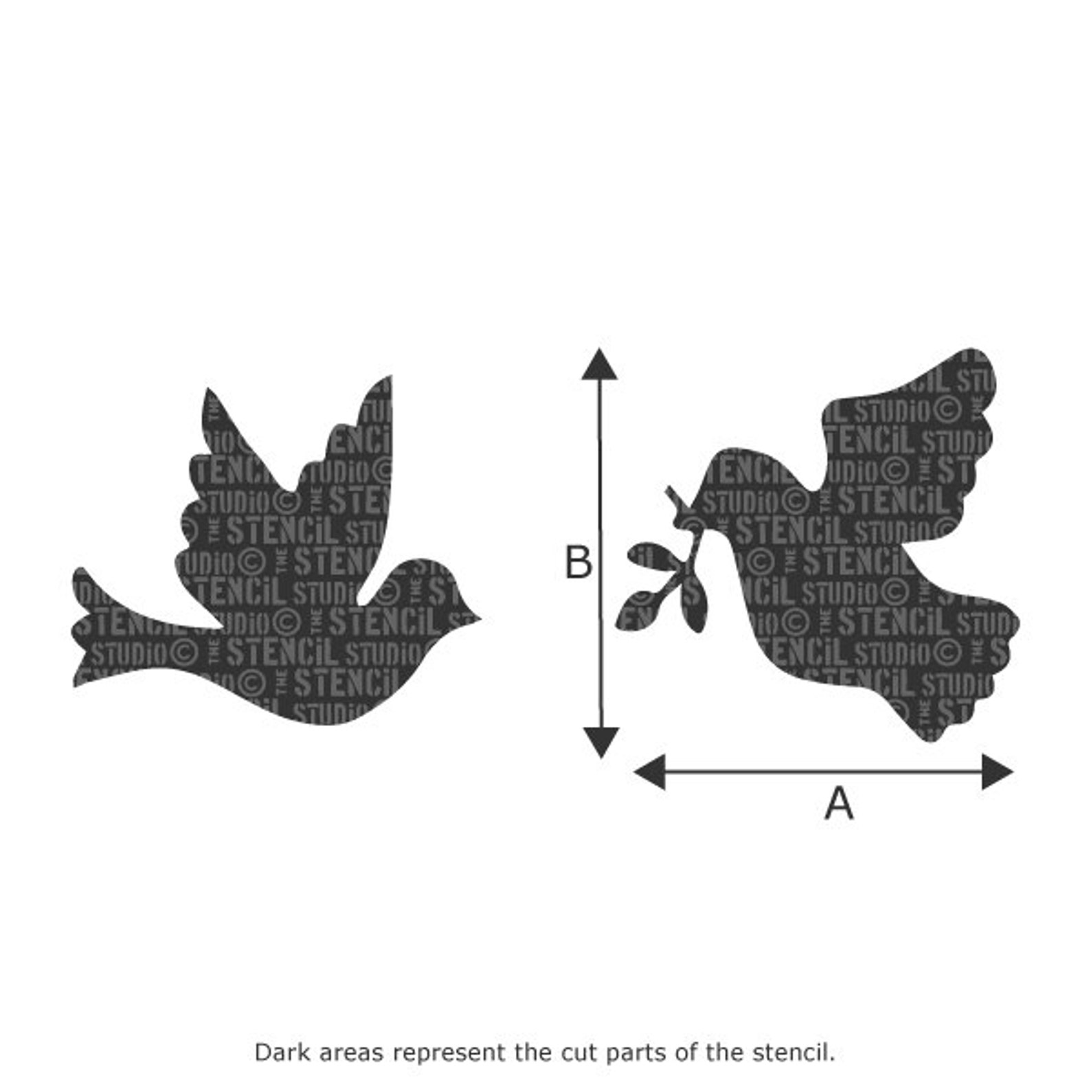 Doves Stencil From the Stencil Studio. Reusable, Easy to Use. 10071 - Etsy