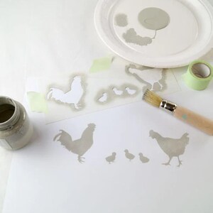 Chicken /hen /chicks /cockerel Stencil - Easter Chicks Mini Stencil ...