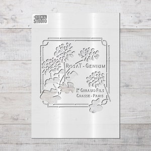 Rosat Geranium Stencil French Label Stencil From the Stencil Studio ...