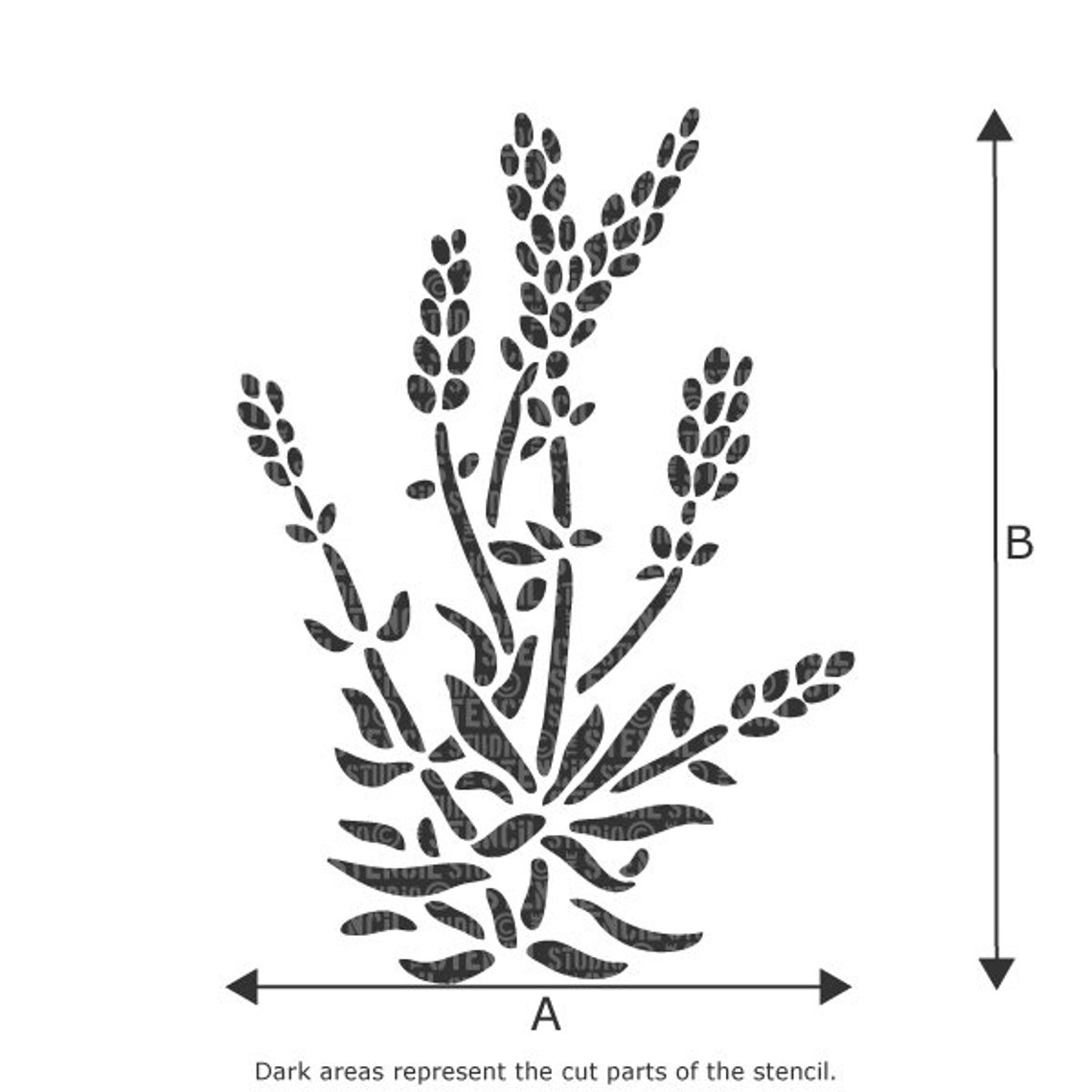 Lavender Flower Stencil From the Stencil Studio. Floral - Etsy