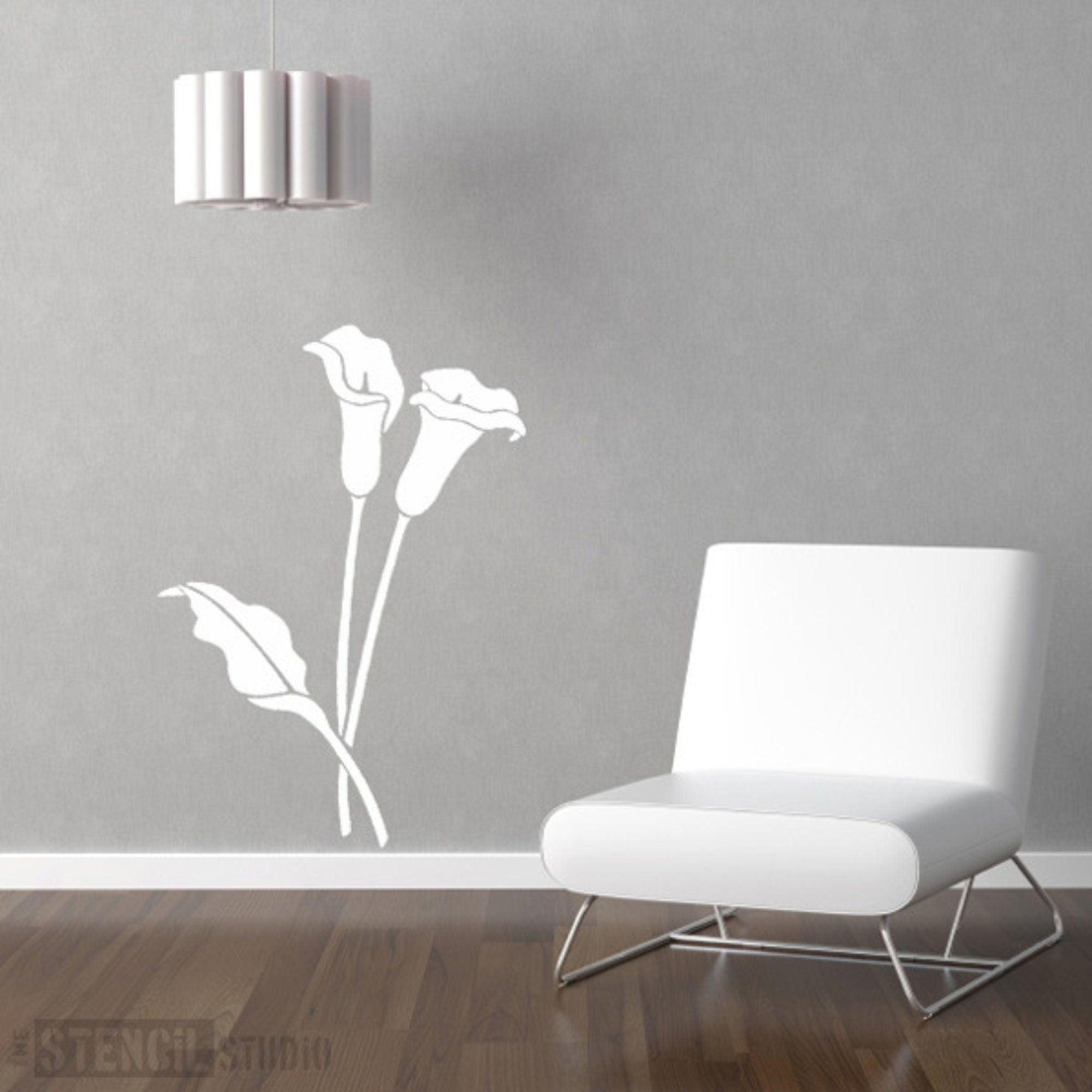 Calla Lilies Reusable Wall Stencil - Large Floral Wall Stencil ...