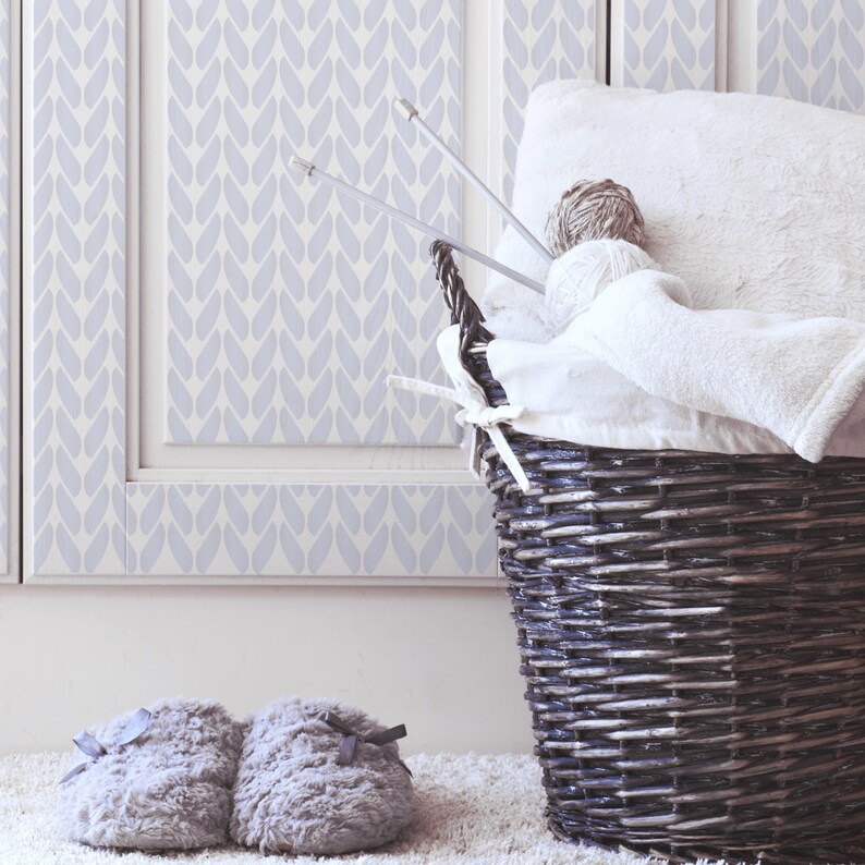 Get Knitted Repeat Yarn Stencil From the Stencil Studio Ltd. Stencils ...