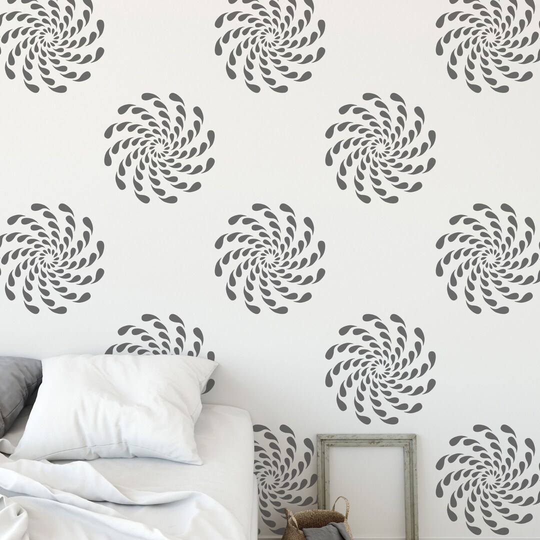 Petal Vortex Stencil From the Stencil Studio. Reusable Stencils for ...