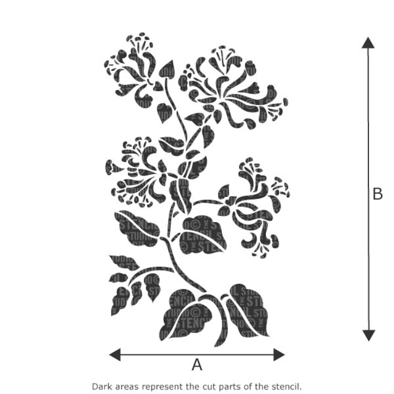 Honeysuckle Stencil From the Stencil Studio. Floral Stencils. - Etsy