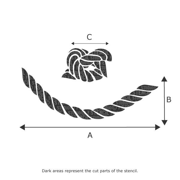 Yarmouth Rope Stencil From the Stencil Studio. Rope Border - Etsy