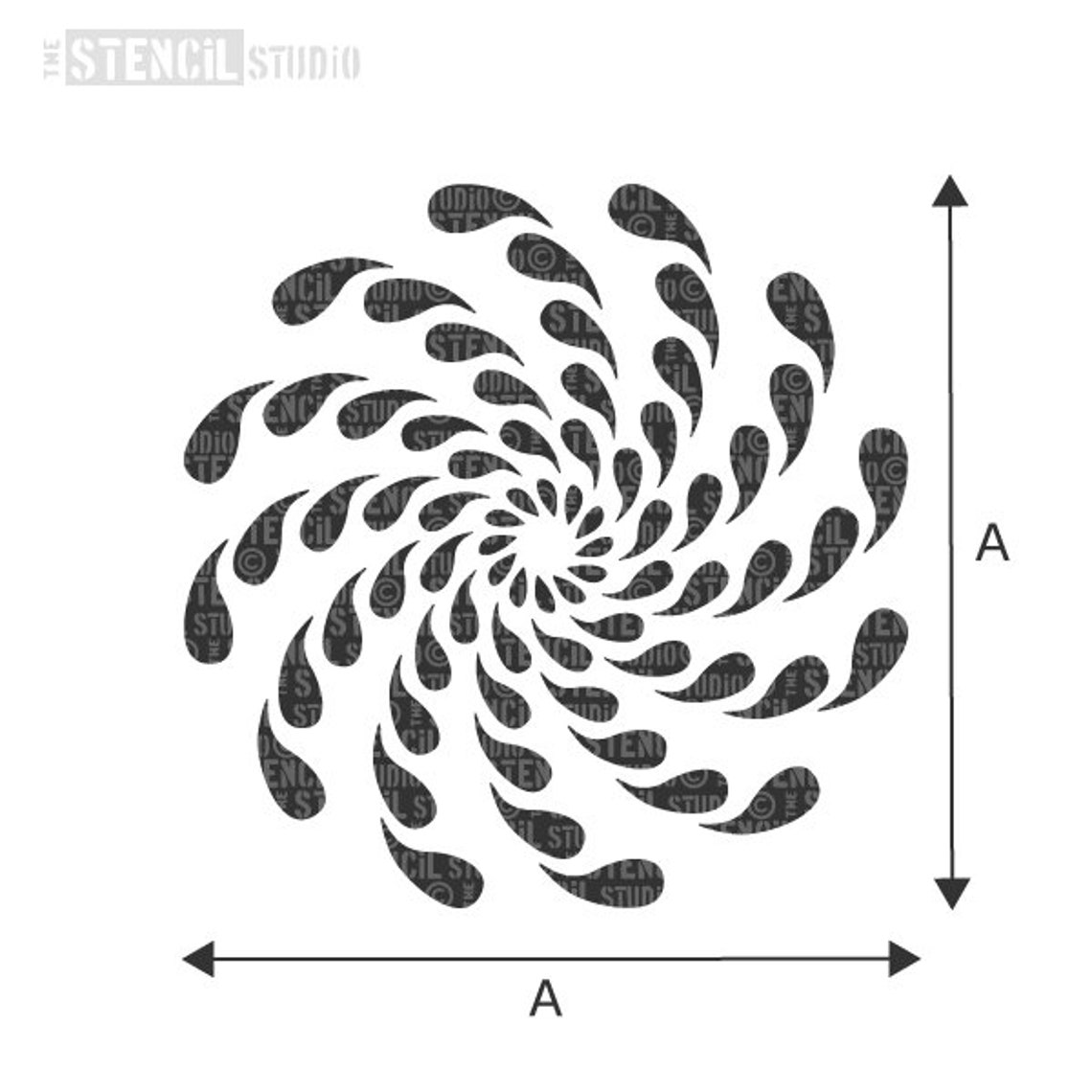 Petal Vortex Stencil From the Stencil Studio. Reusable Stencils for ...