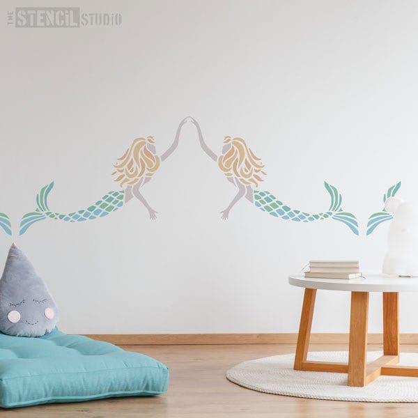 Millie Mermaid Stencil From the Stencil Studio. Bathroom - Etsy