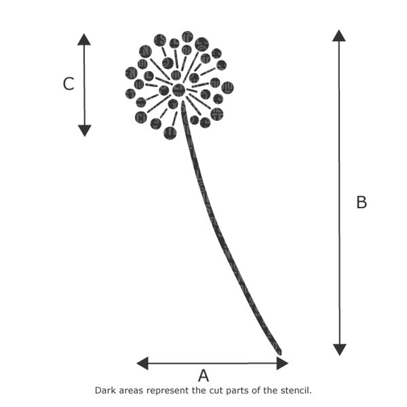 Allium Flower Stencil From the Stencil Studio. Reusable Stencil for ...