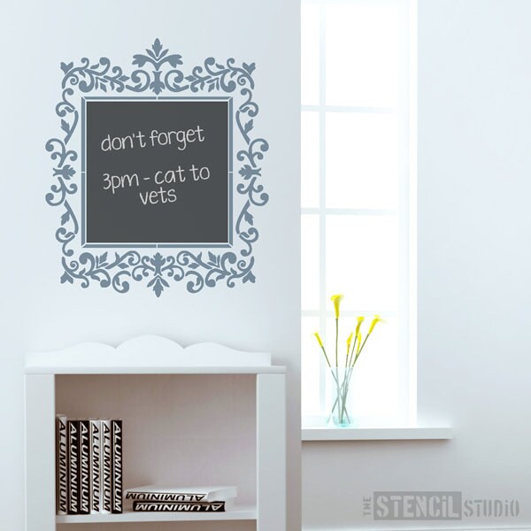 Ornate Square Frame Stencil - Detailed Frame Template for DIY Crafts ...