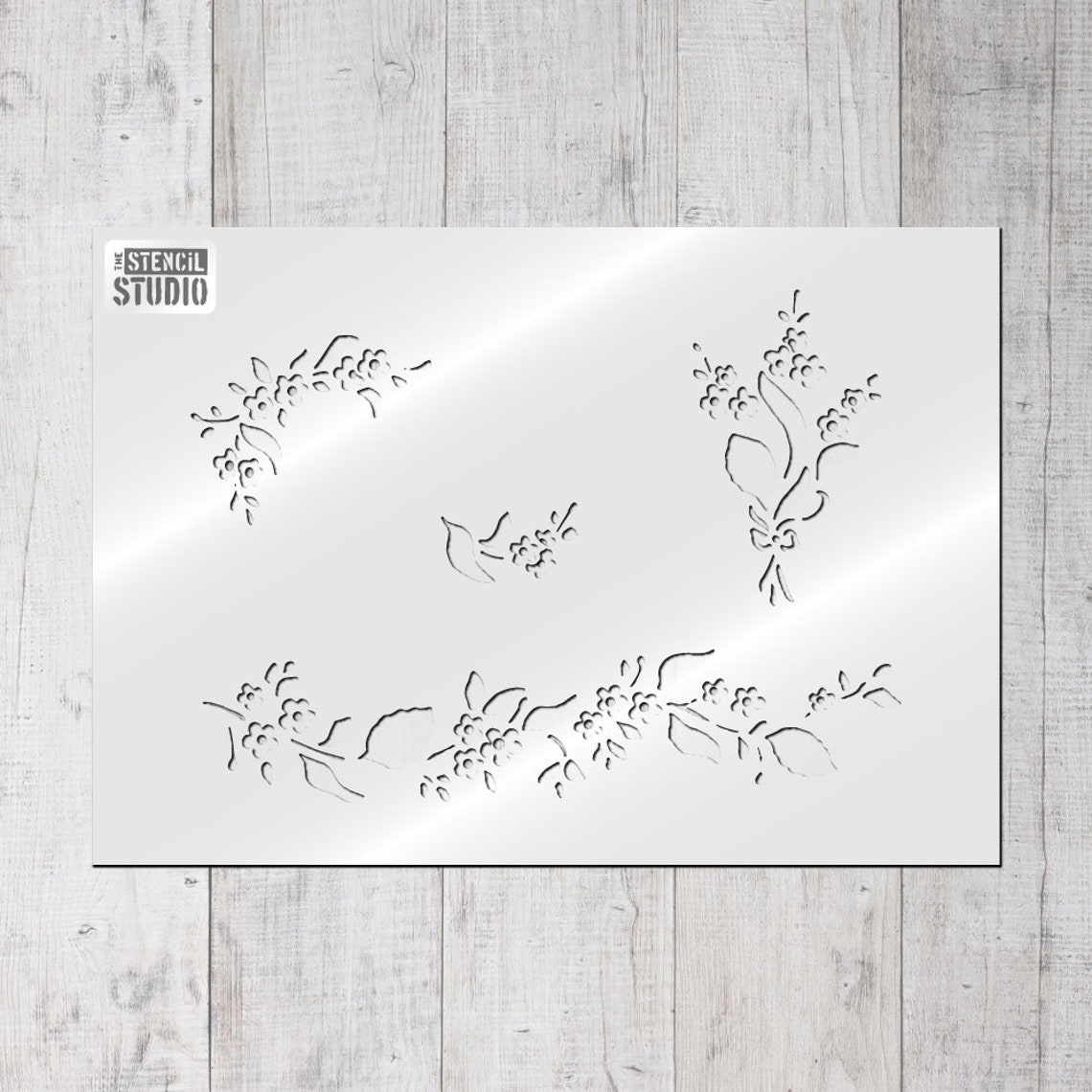 Forget Me Not Flowers Set Stencil From the Stencil Studio. Floral ...