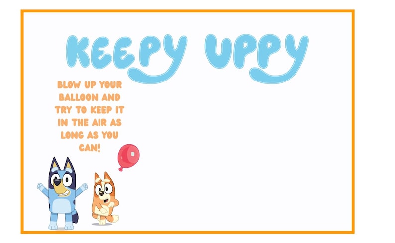 Keepy Uppy- Bluey Themed Party Favor - Etsy