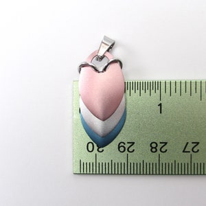 Transgender Pride Pendant Necklace, Chainmail Scale Pendant, Trans ...