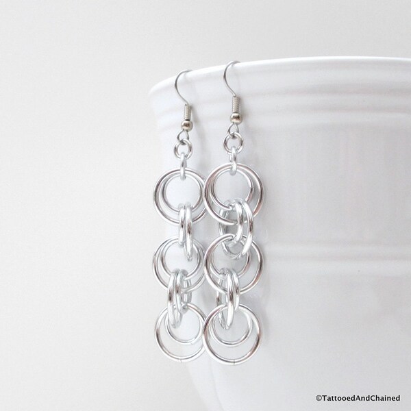 Chain Mail Earrings - Etsy