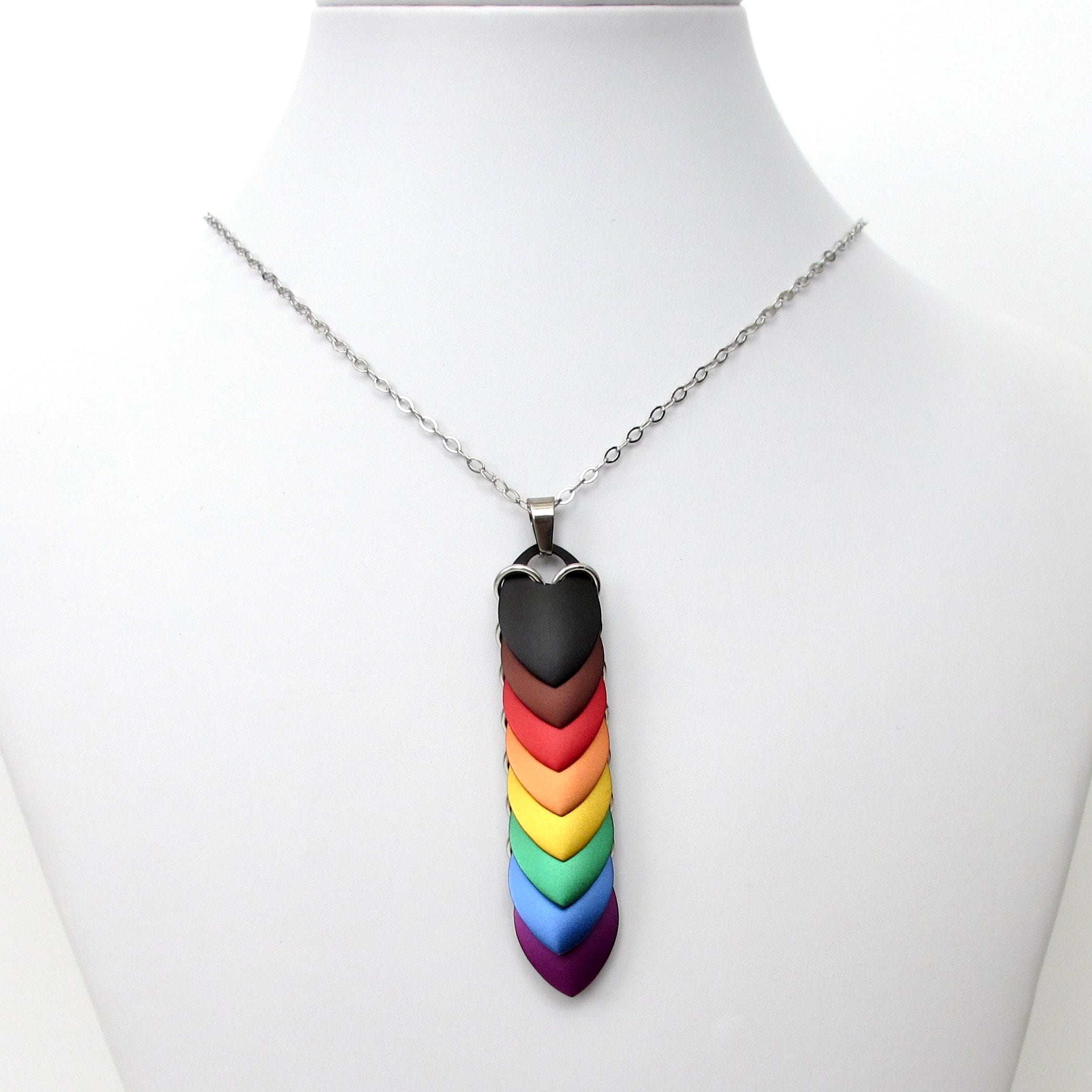 Philadelphia Pride Flag Pendant: LGBTQ Chainmail Scale Necklace - Etsy