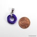 Purple Pendant, Chainmail Love Knot, Small Circle Necklace, Purple ...