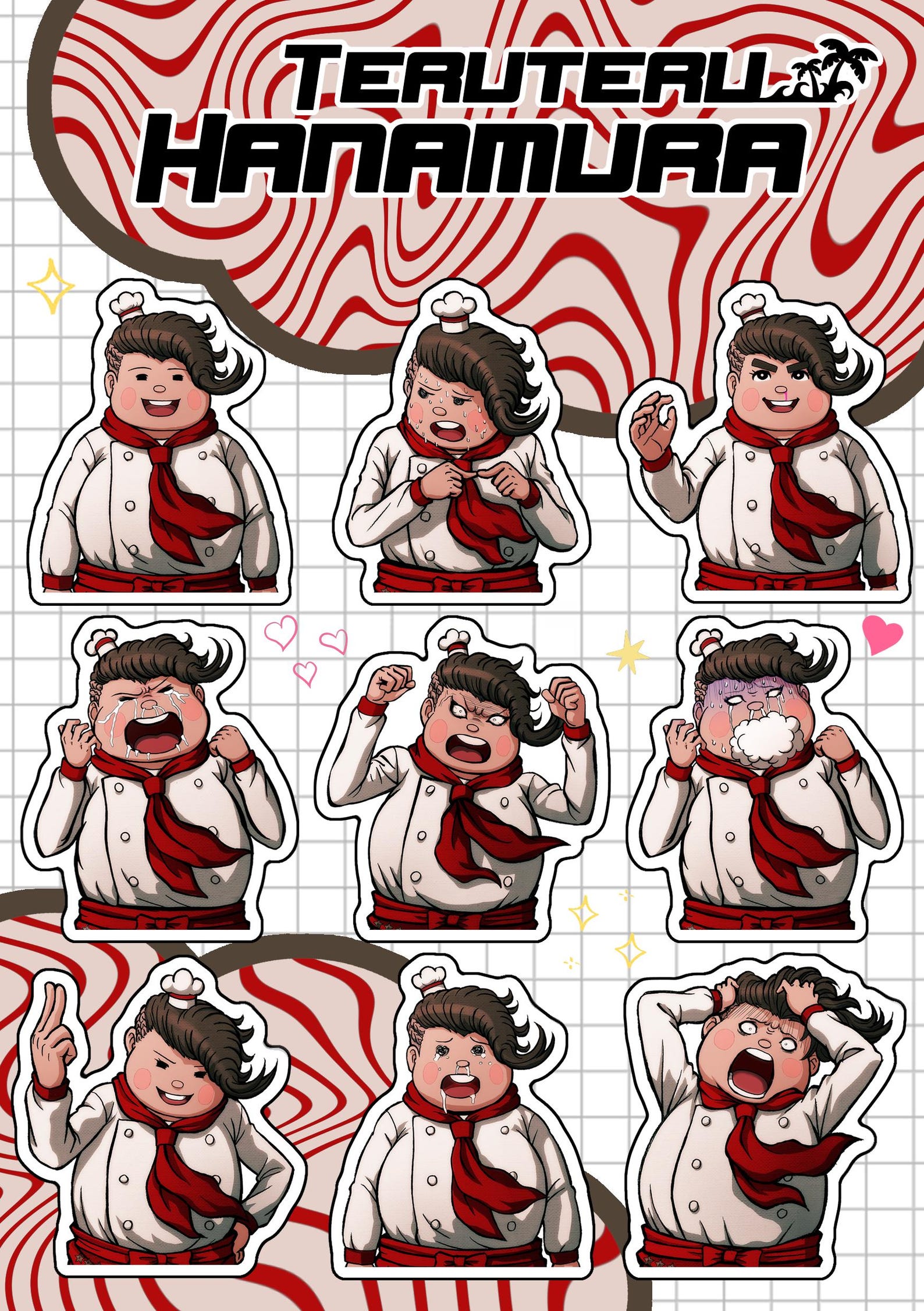 Danganronpa 2 Character Sticker Sheet: Part 1 (chiaki Nanami, Nagito ...