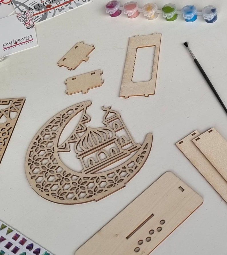 ISLAMIC ART: Moon Mosque LED Lantern Ramadan Craft Kit - Etsy