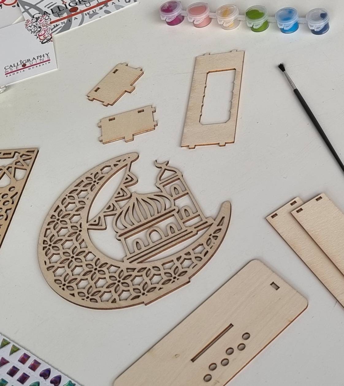 ISLAMIC ART: Moon Mosque LED Lantern Ramadan Craft Kit - Etsy