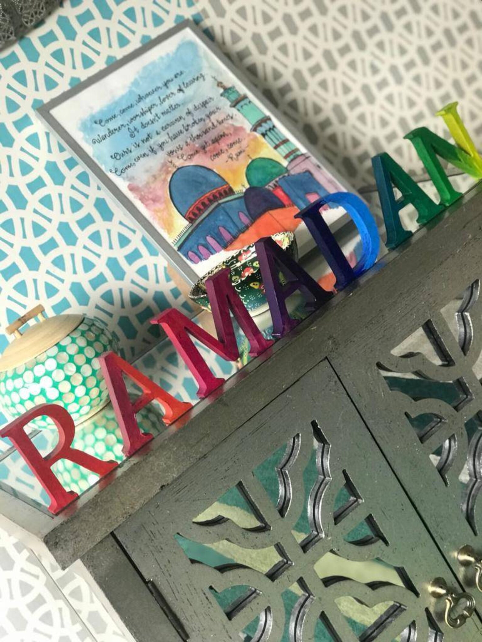 ISLAMIC ART: 'pastel Pretty' Ramadan Decor Standing - Etsy