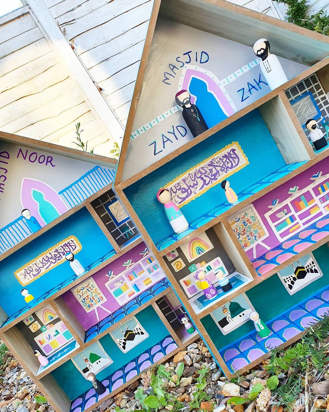 ISLAMIC ART: Mosque Dollhouse With Pegdolls | Toys | Pretend Play - Etsy