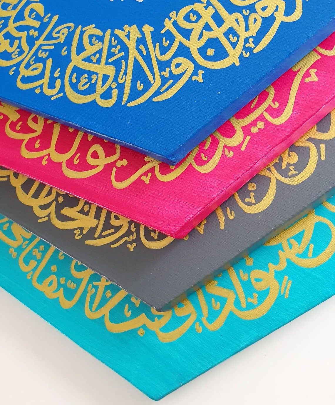 ISLAMIC ART: 'honeycomb' 4 Quls Hexagon Canvas Set - Etsy