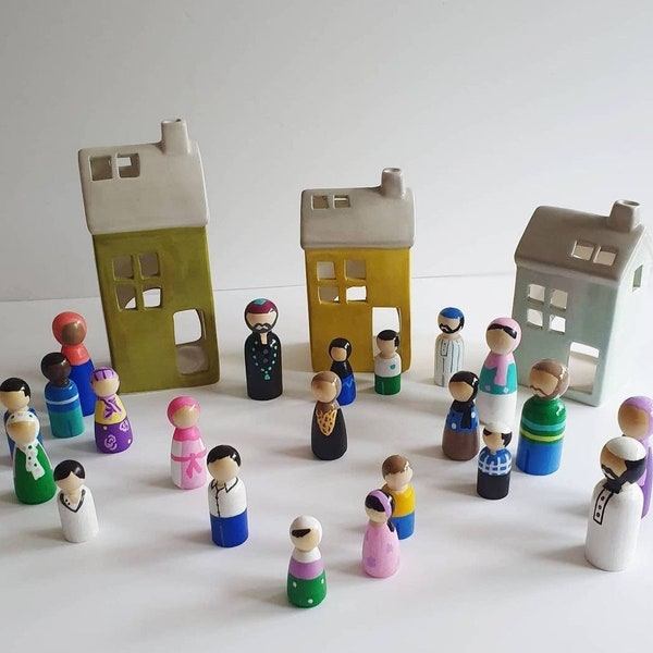 Wooden Peg Dolls - Etsy
