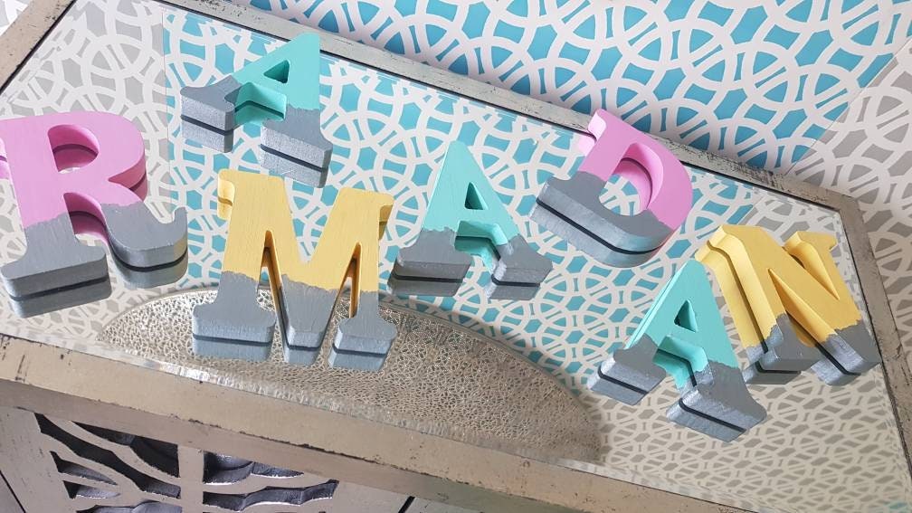 ISLAMIC ART: 'pastel Pretty' Ramadan Decor Standing | Etsy