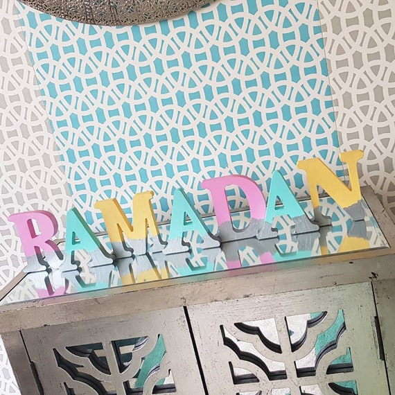 ISLAMIC ART: 'pastel Pretty' Ramadan Decor Standing | Etsy