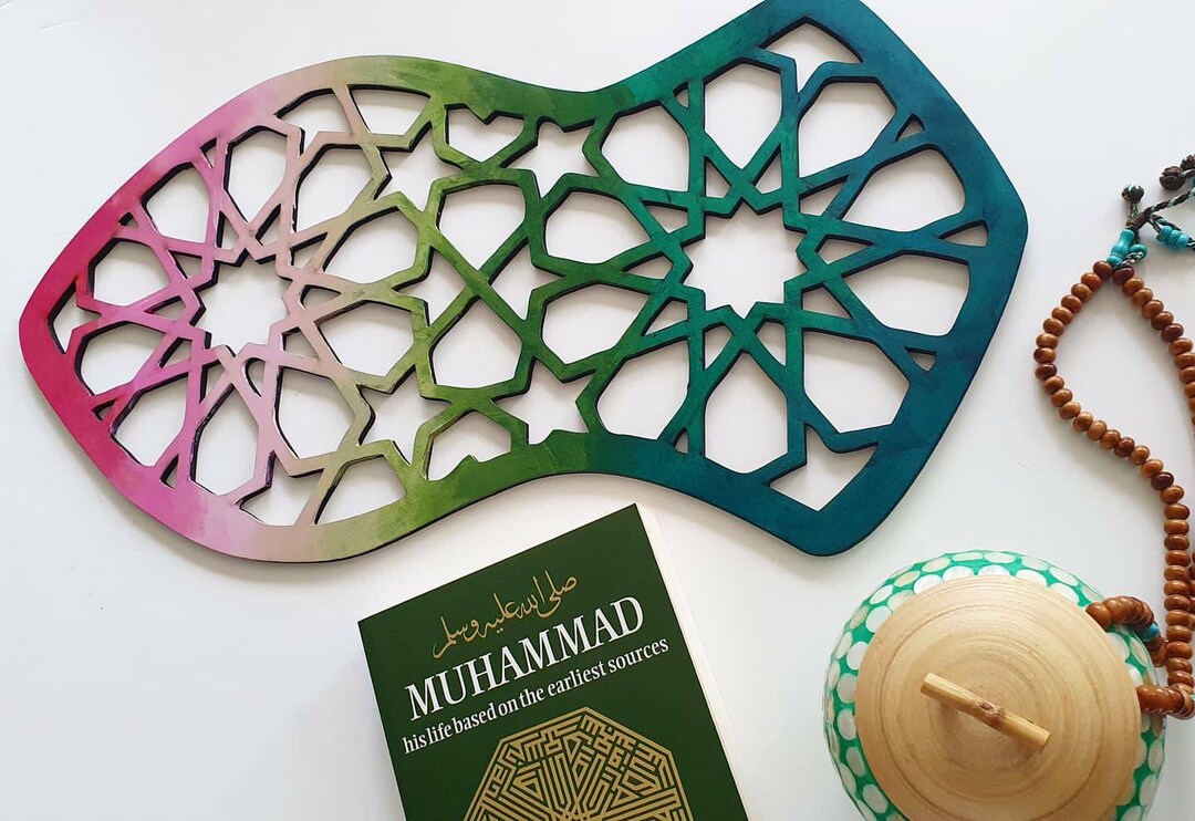 ISLAMIC ART: Wooden Nal'ayn Plaque | the Prophetic Sandal - Etsy