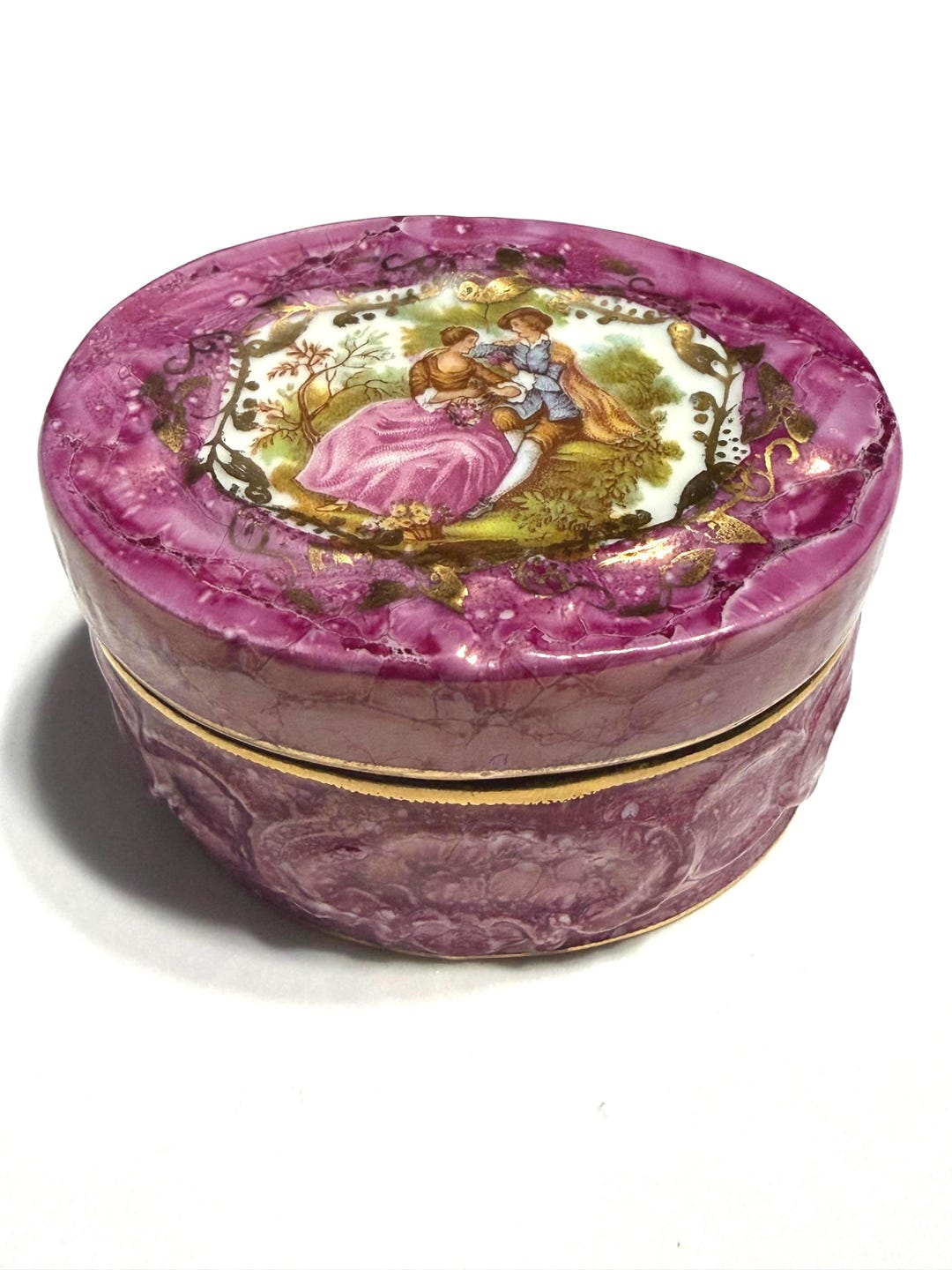 Limoges France La Reine Porcelain Trinket Box, Fragonard, Veritable or ...