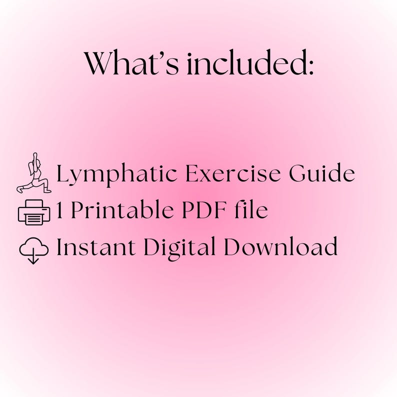 Lymph Exercise Chart | Printable Lymphatic Exercise Poster PDF ...