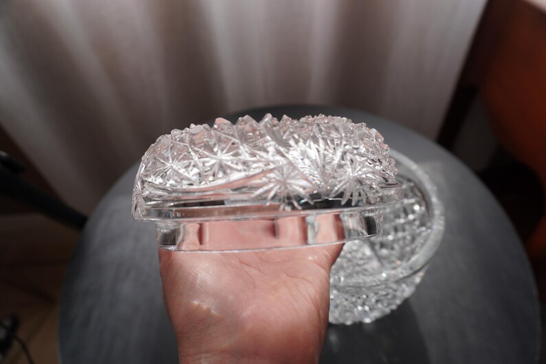 American Brilliant Period (ABP) Cut Crystal Covered Candy Dish - Etsy